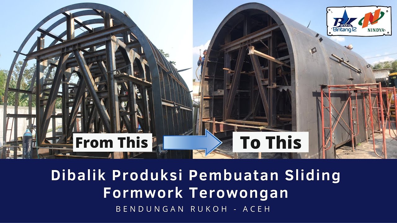 Produksi Sliding Formwork - Bendungan Rukoh, Aceh - YouTube