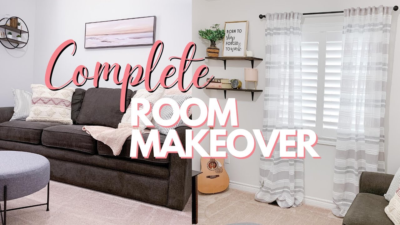 COMPLETE ROOM MAKEOVER 2020 | TV ROOM (SHE CAVE) MAKEOVER ...