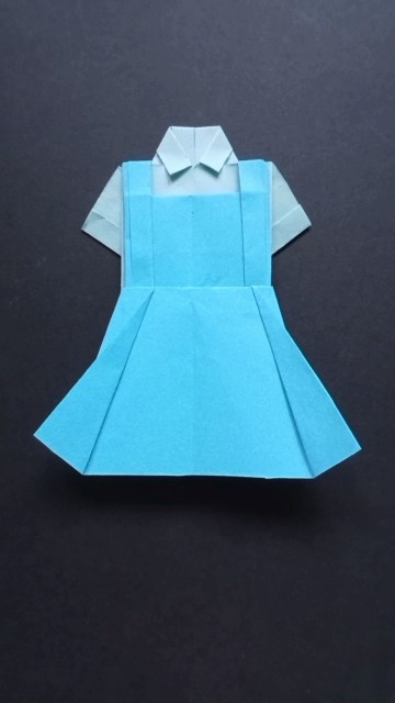 How to make an Origami Dress step by step - YouTube