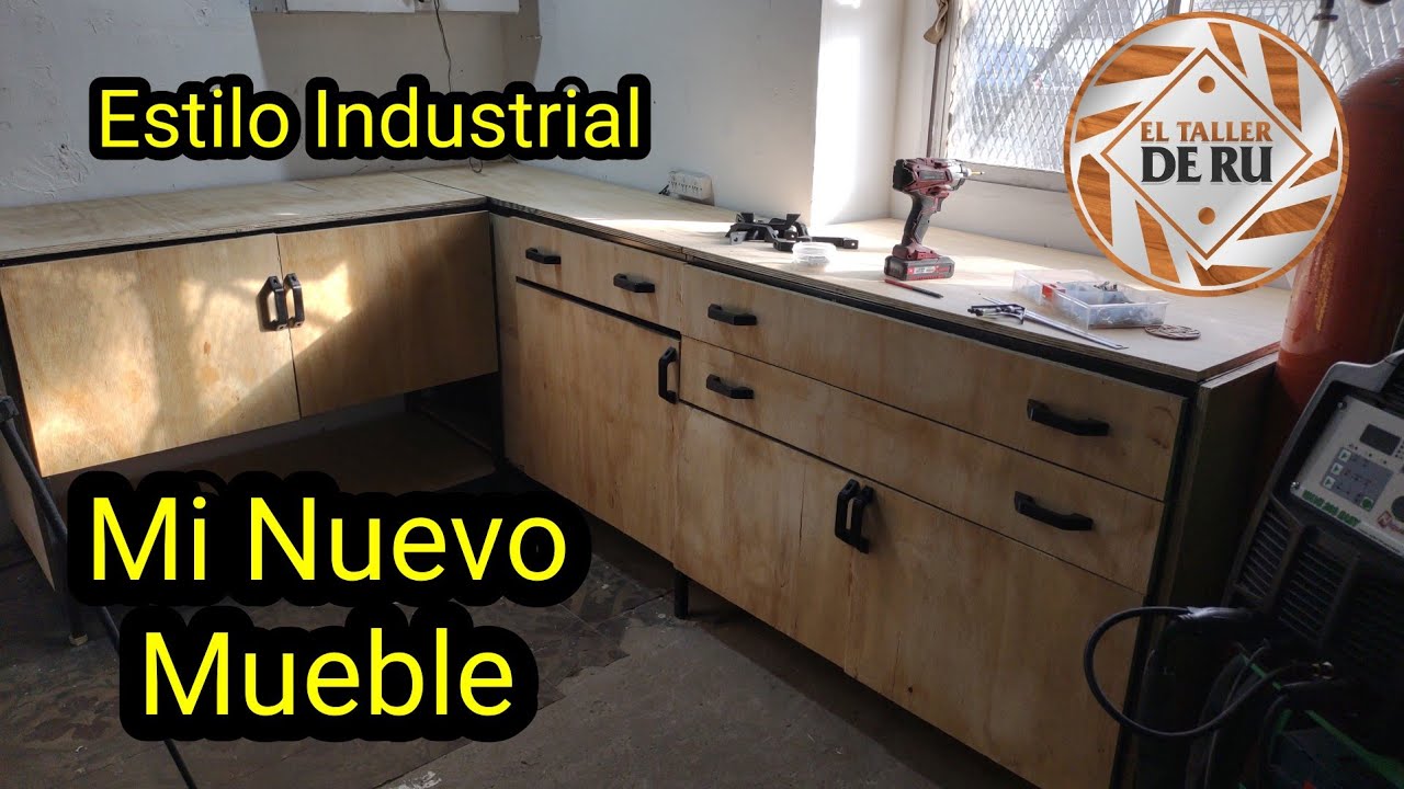 Nuevo Mueble Para mi taller (Estilo Industrial) - YouTube