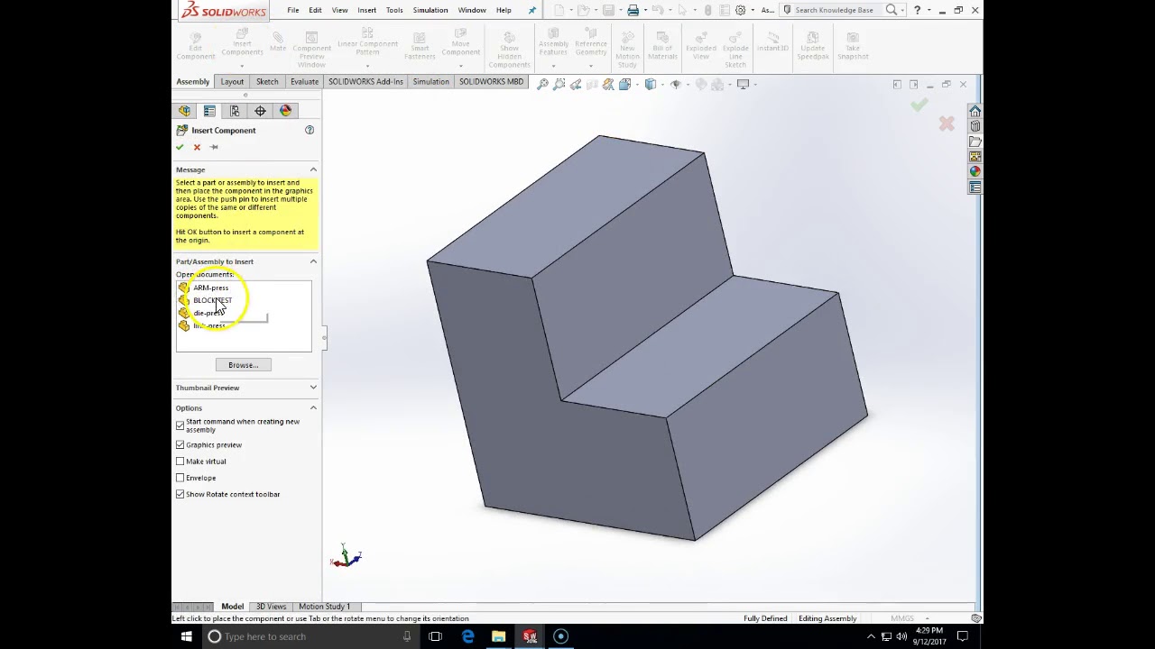 ENGT131 Introduction to assembly, coincidence mate - YouTube