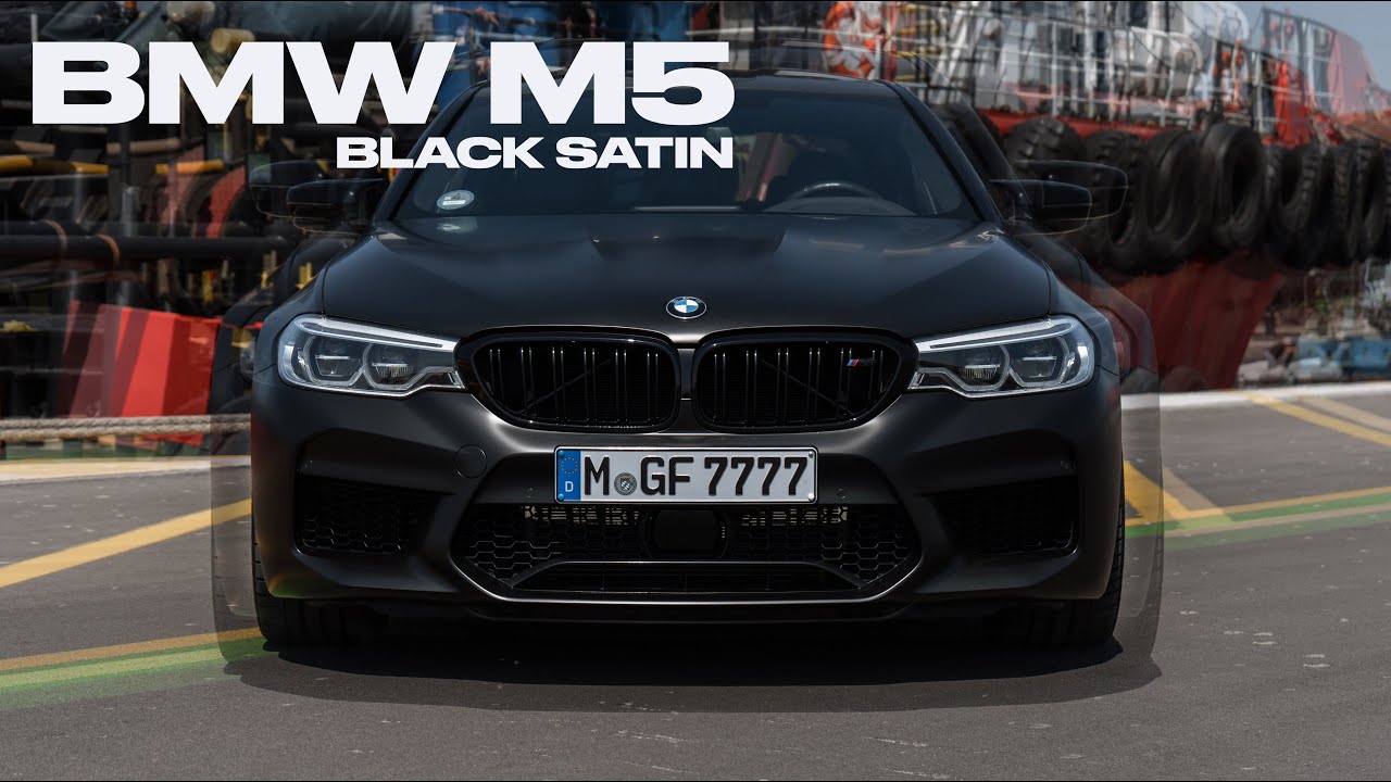 BMW M5 F90 BLACK SATIN WRAP - ALLSTAR APPLIES 4K - YouTube