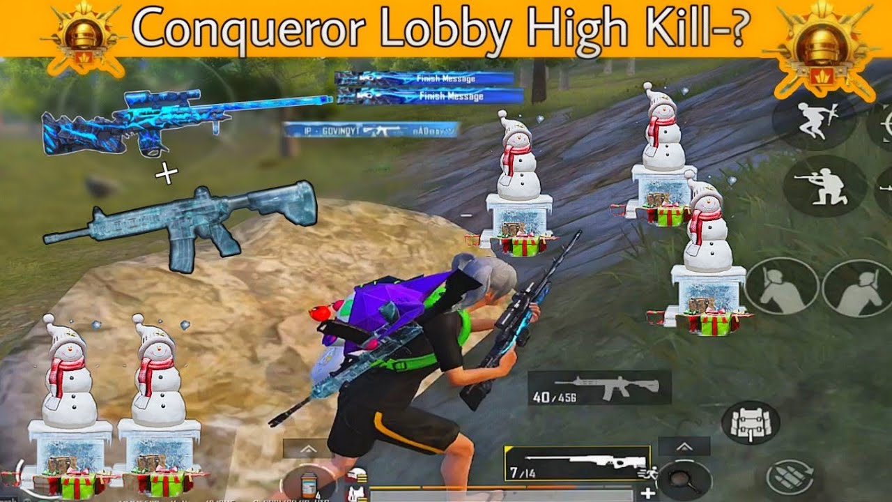 iPad mini 6 AWM godzilla🔥+M416 glacier🥶| Conqueror Lobby High Kill ...