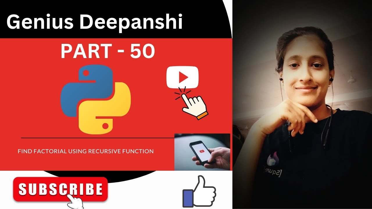 Find Factorial Using Recursive Functions In Python Youtube 2346