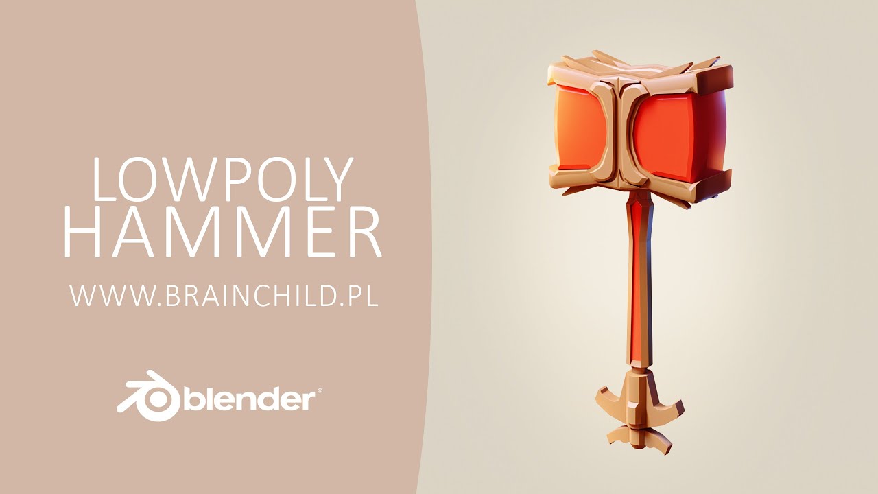 3D Modeling in Blender 3.0 - 3D LOWPOLY Fantasy HAMMER | Weapon Design ...