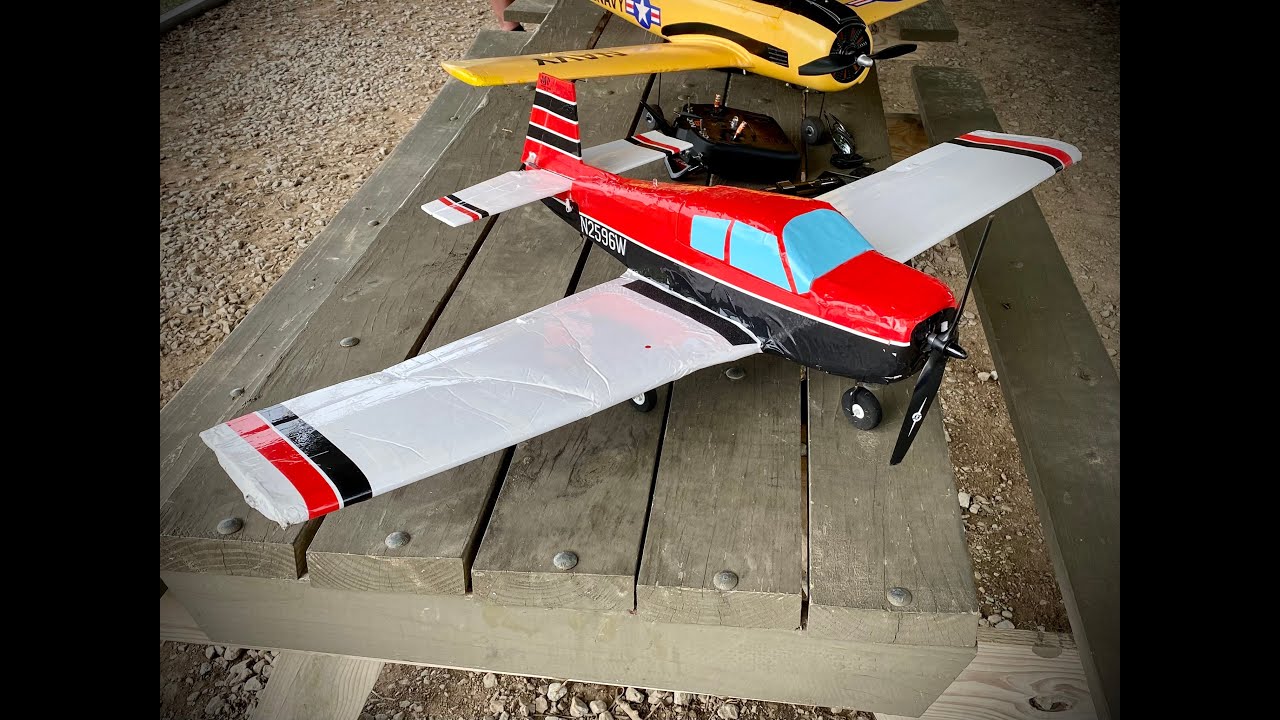 Saturday morning flight with my scratch built RC Mooney M20C - YouTube