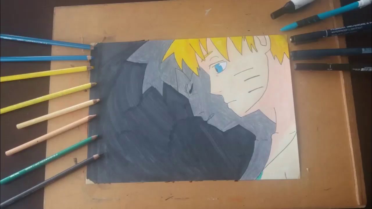 drawing naruto sad / dibujando a naruto triste - YouTube