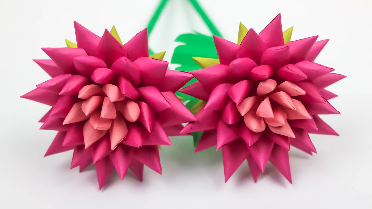 Easy Paper Flowers 🌸 3D Origami DIY - Paper flowers - YouTube