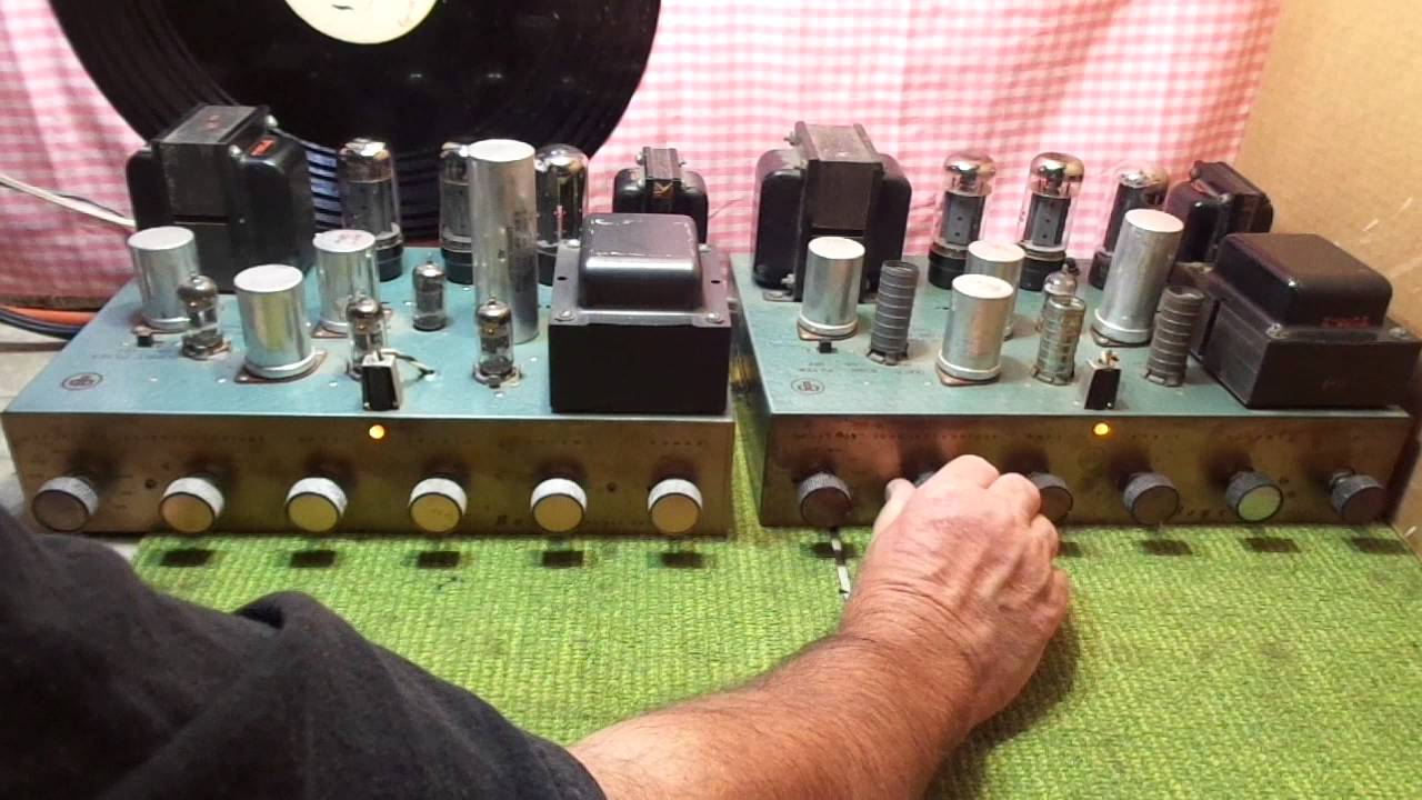 TWO DAVID BOGEN DB20 TUBE MONO AMPS DEMO - YouTube
