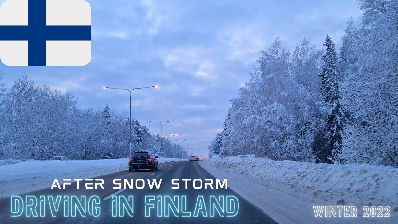 Finland Winters, Well maintained roads even after a massive snow storm ...