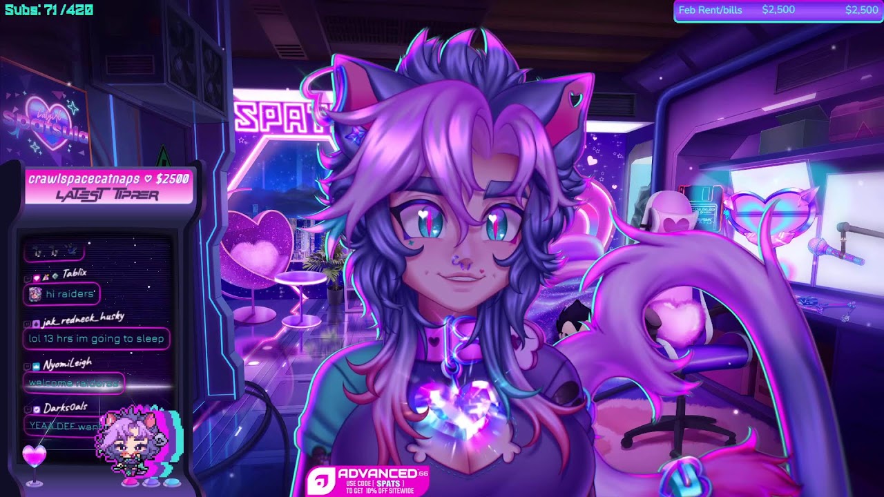 Catgirl works VTuber Model, Live2D Rigging =MultiStream on Twitch= - YouTube