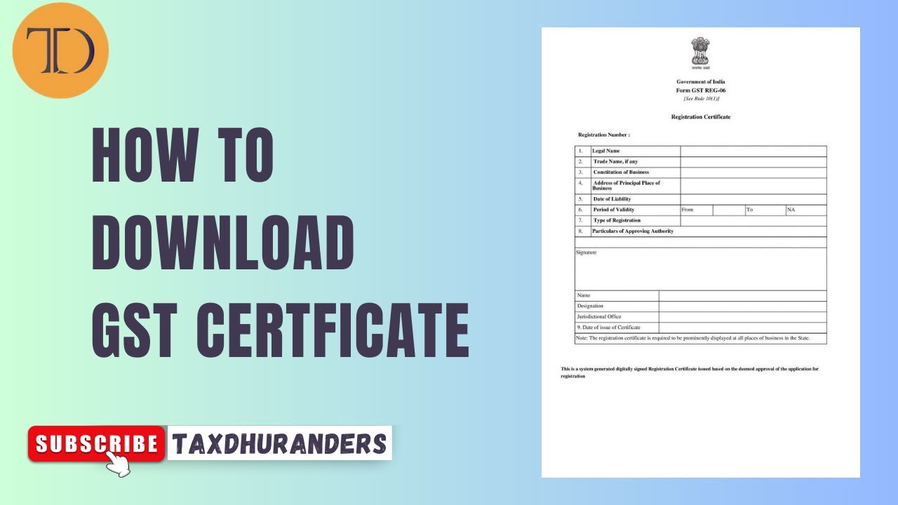 How to Download GST Certificate|GST Certificate Kaise Download Kare|GST ...