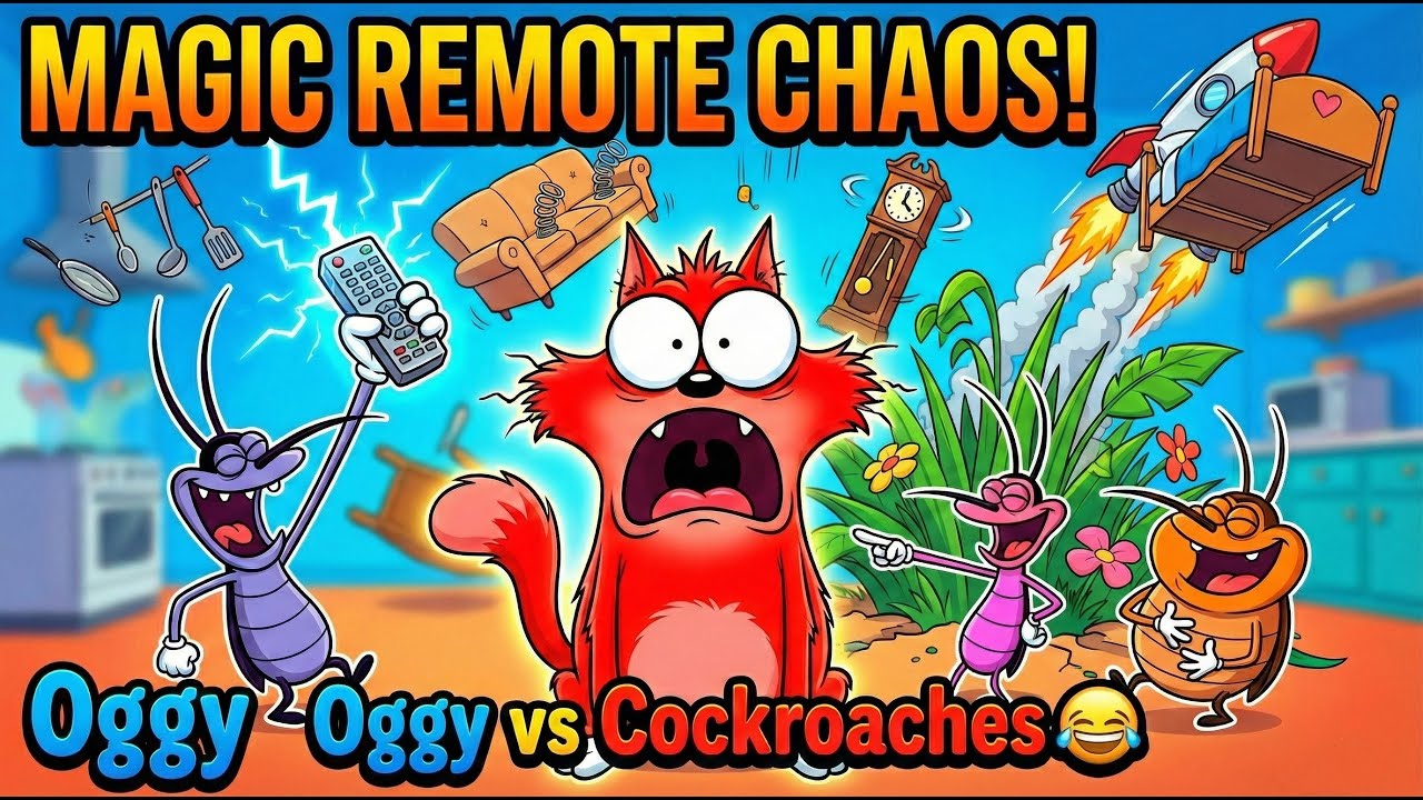 Oggy and the Cockroaches Funny Moments | Magic Remote Chaos! 😱😂 Episode ...