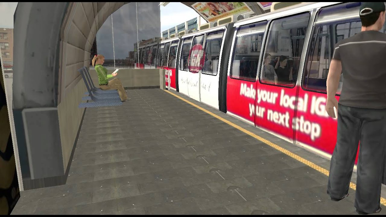[Trainz] Sydney Monorail Unit 5 departs Paddy's Market - YouTube