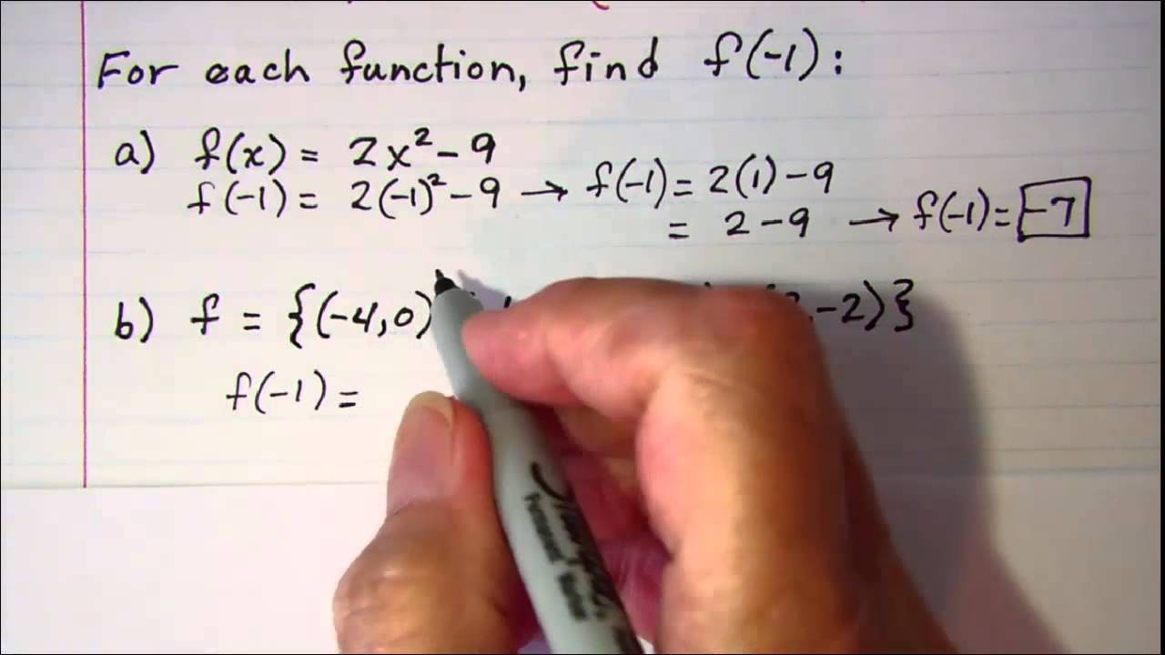 Function Notation (continued) - YouTube