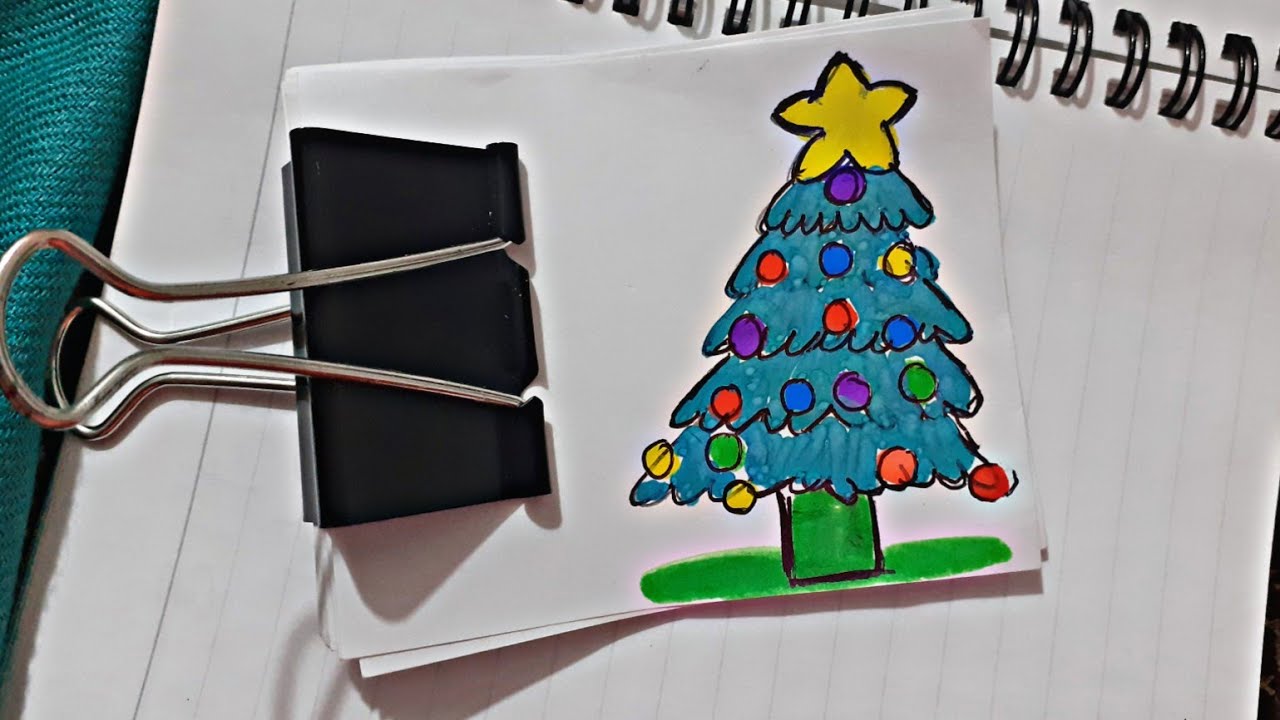 Flip book christmas tree arbolito de navidad - YouTube