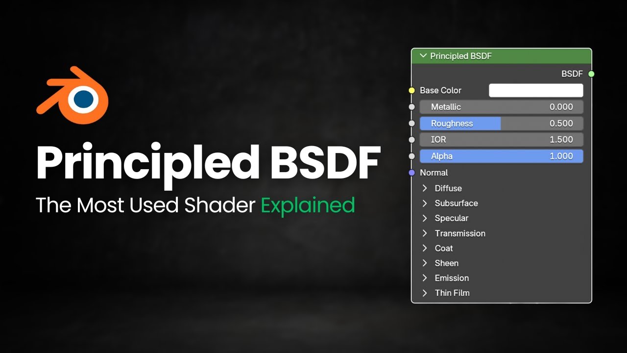 Blender Principled BSDF Tutorial | Master the Most Used Shader Node ...