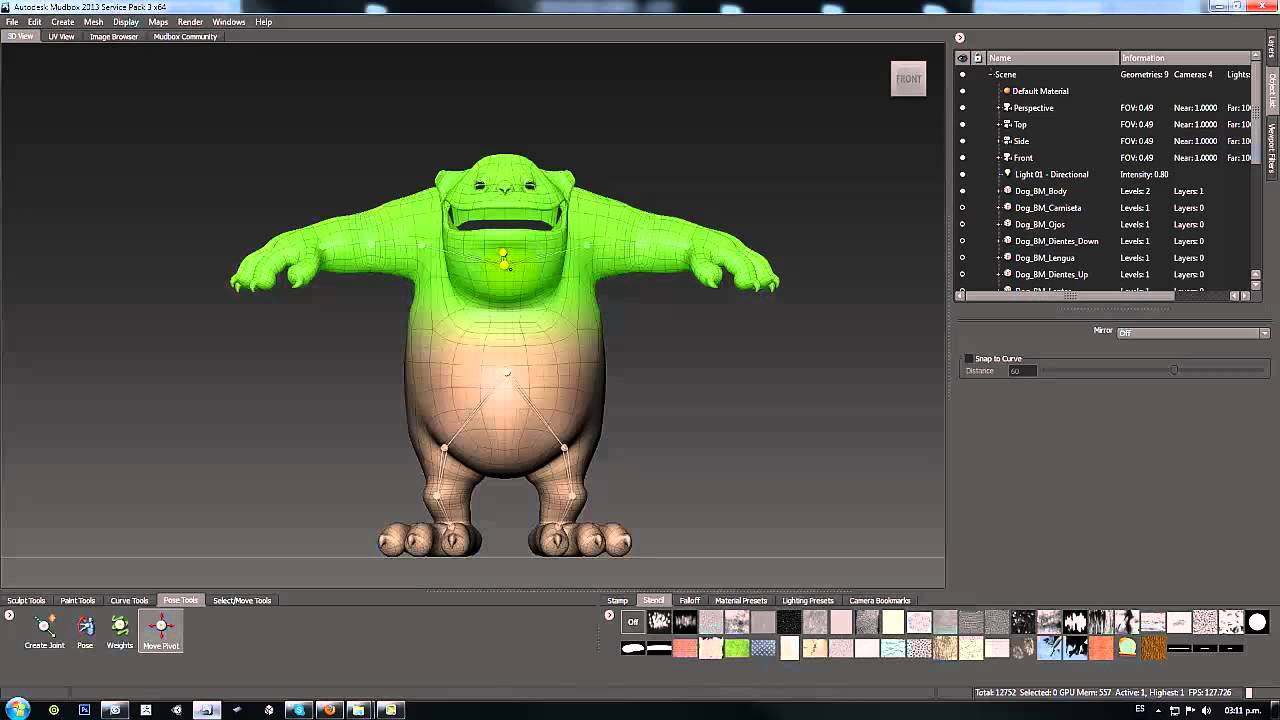 Tool Pose In Mudbox - YouTube