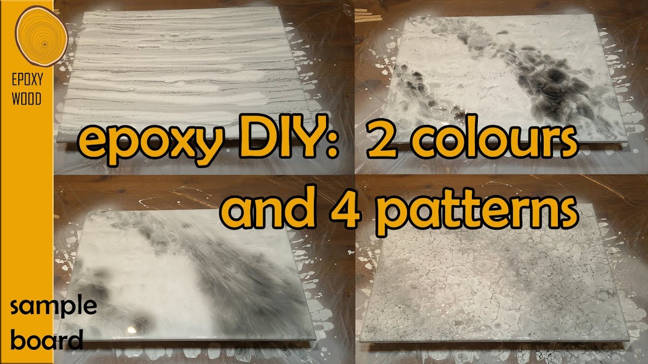 Epoxy Resin Black and White - 1 Sample Board, 4 Patterns ⚽️ - YouTube