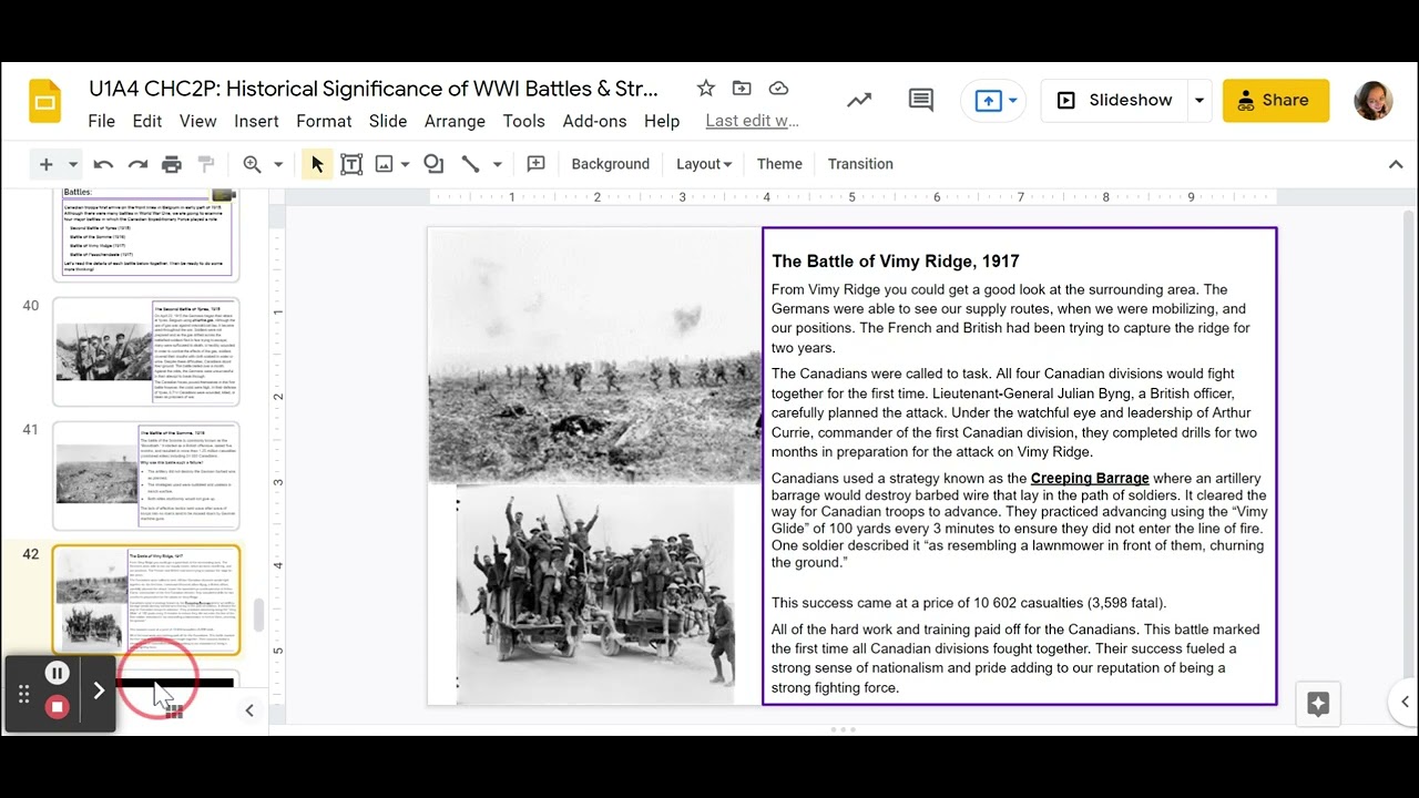 U1A4 CHC2P: Historical Significance of WWI Battles & Strategy - Google ...