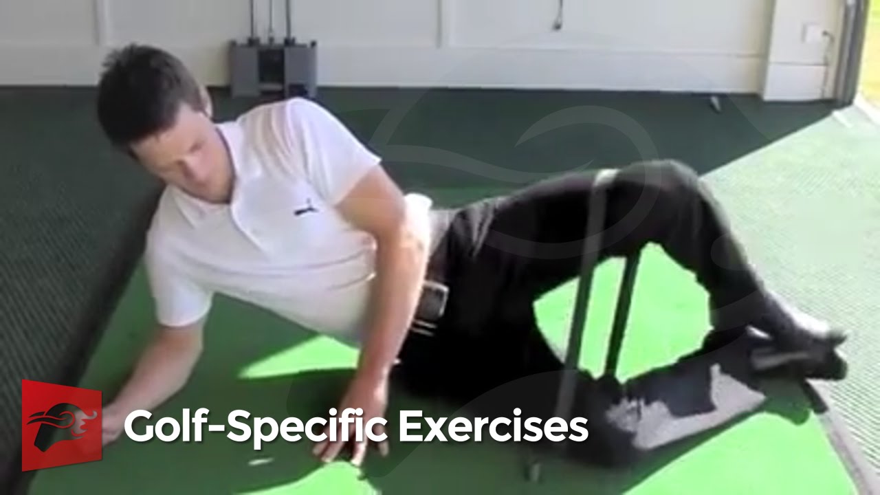 Golf exercise - Hip slide - left glute activation and right glute ...