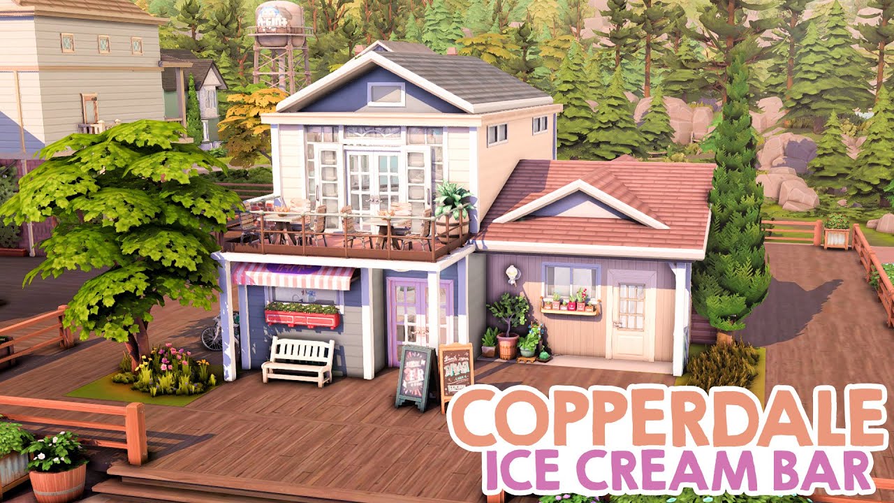 Copperdale Ice Cream Bar | NO CC | The Sims 4 Speed Build - YouTube