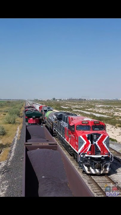El pesado tren fierrero con 5 locomotoras. #ferromex #es44ac #trainspotting #trainvideo #railfan ...
