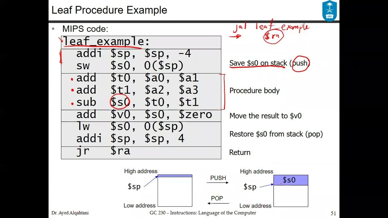 GC230-Computer Architecture - Lecture 3 - Instructions Language of the Computer 2-3 - YouTube