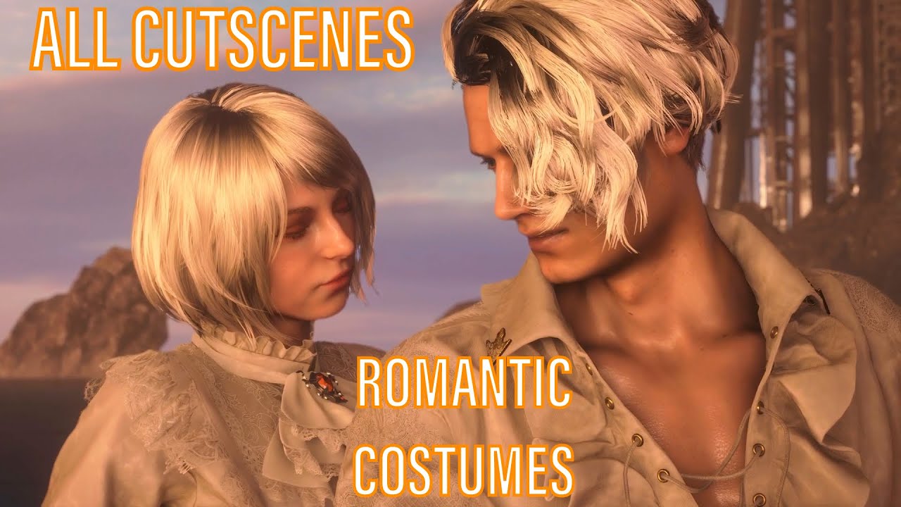 Resident Evil 4 Remake All Cutscenes With Romantic Costumes - YouTube