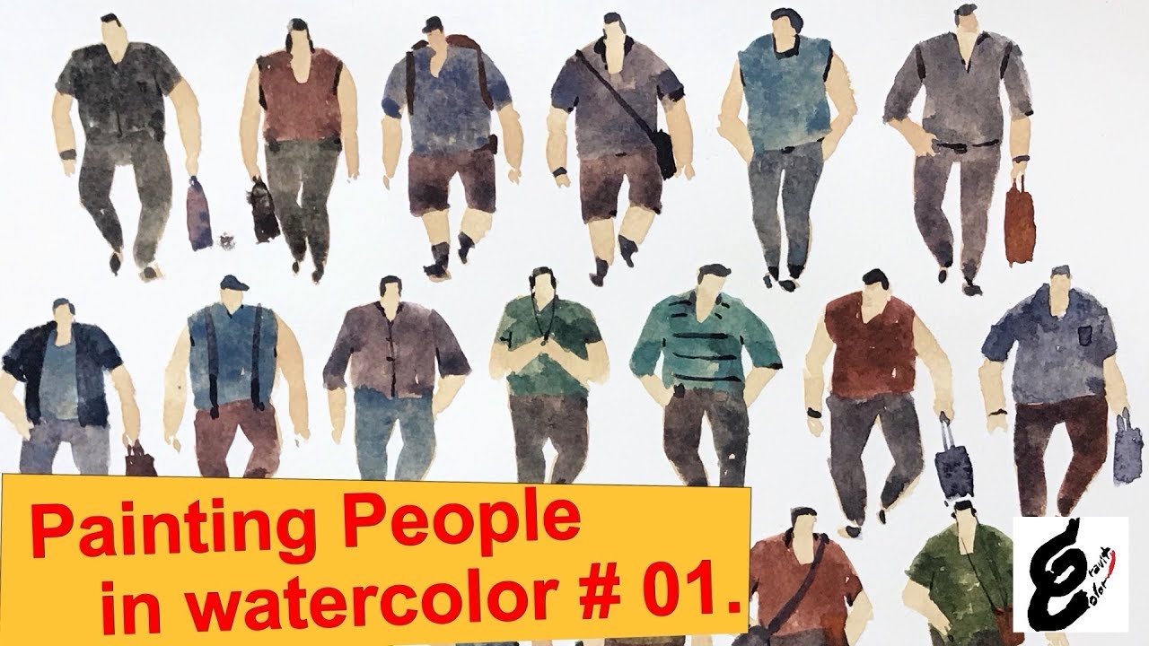 How to Paint People in watercolor # 01. - YouTube