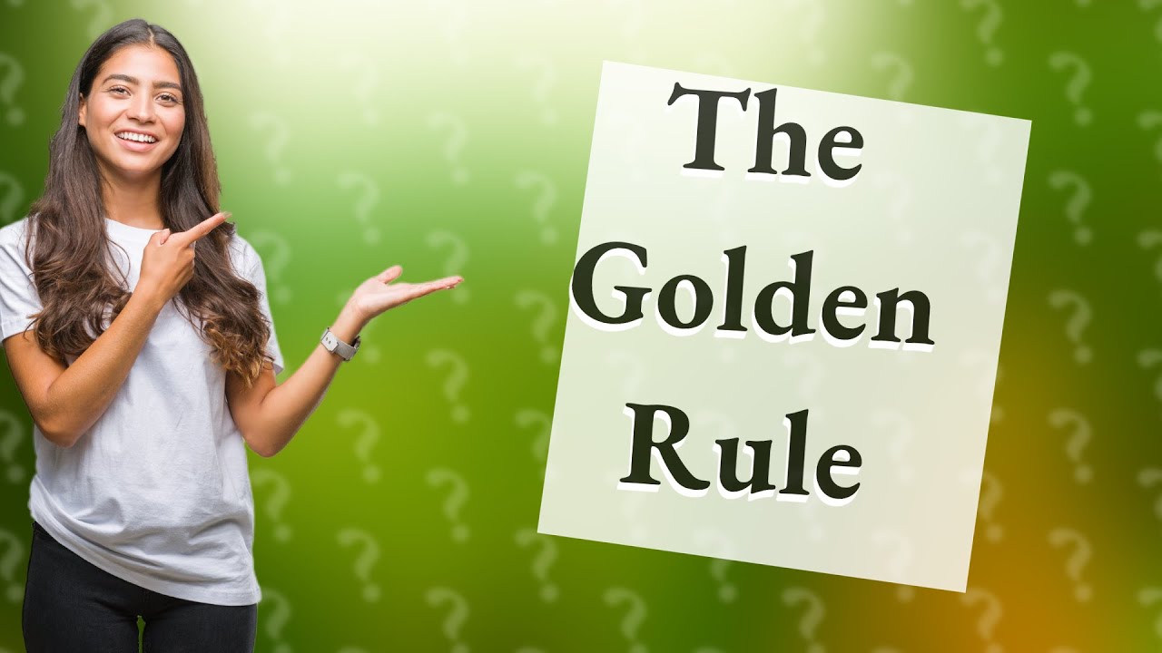 What is rule number 1 in life? - YouTube