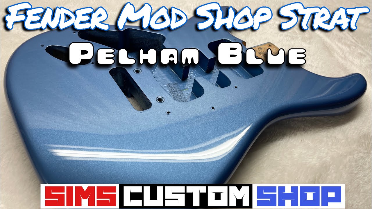 Lefty Fender Mod Shop Stratocaster Guitar - Pelham Blue by Sims Custom ...
