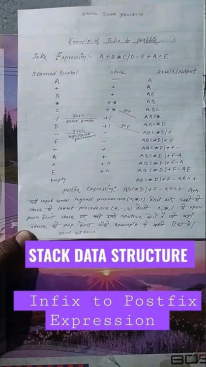 INFIX TO POSTFIX EXPRESSION USING STACK #datastructuresandalgorithms ,# ...