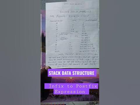 INFIX TO POSTFIX EXPRESSION USING STACK #datastructuresandalgorithms ,# ...