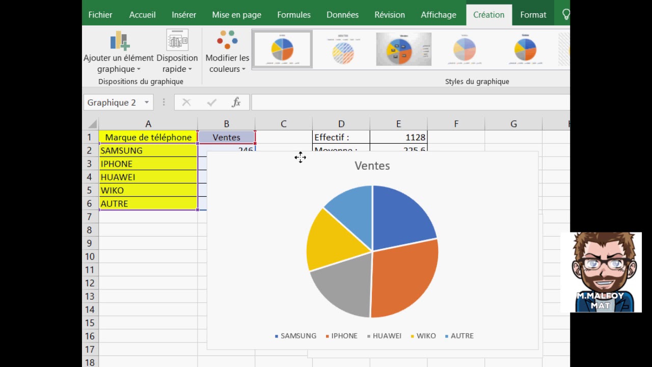 [Tuto] Utiliser Excel pour les statistiques 1 var - YouTube