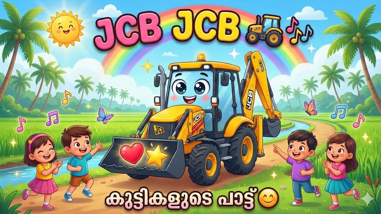 🚜🎶 JCB JCB പാട്ട് | കുട്ടികളുടെ Favourite JCB Song | Malayalam Kids ...