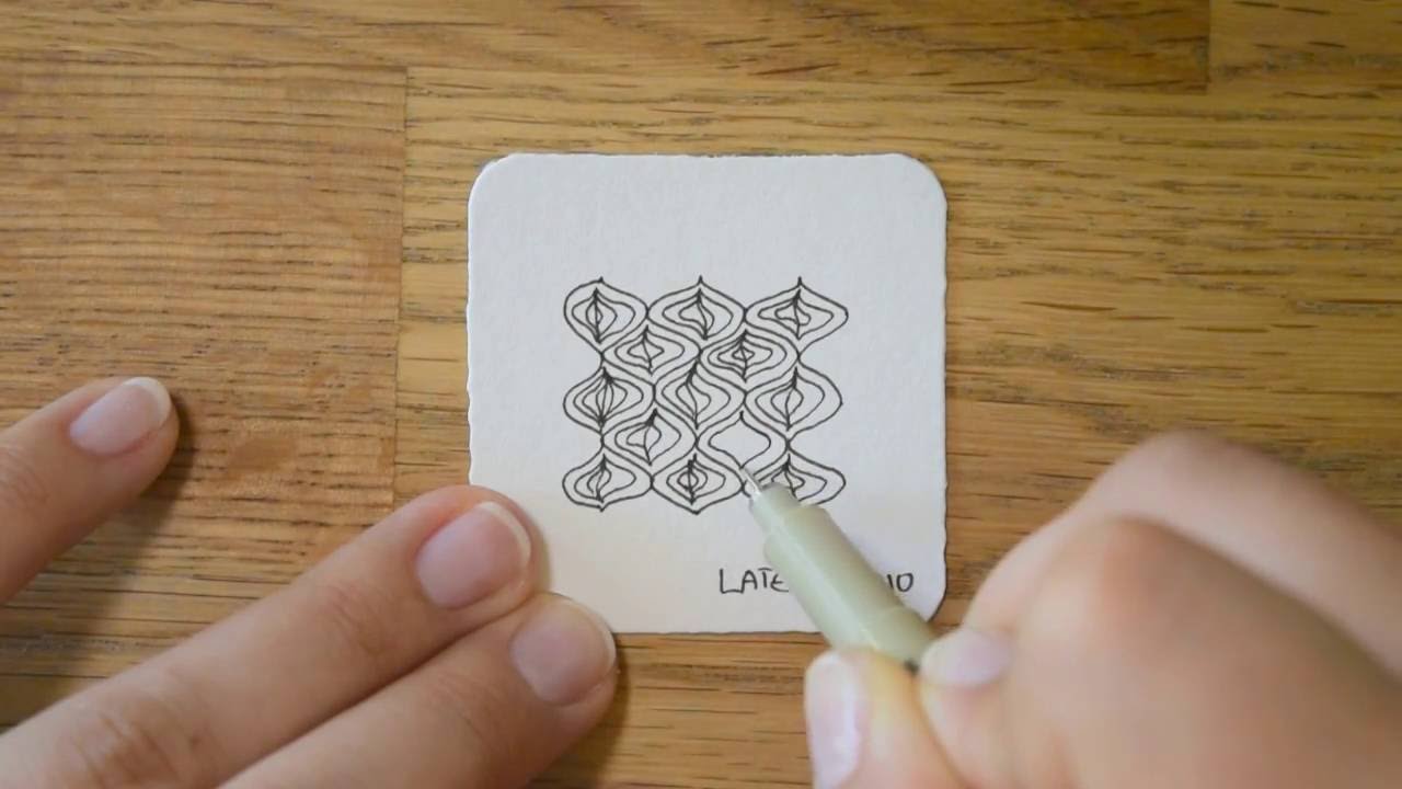 Zentangle® Muster: Lantern-Pho - YouTube