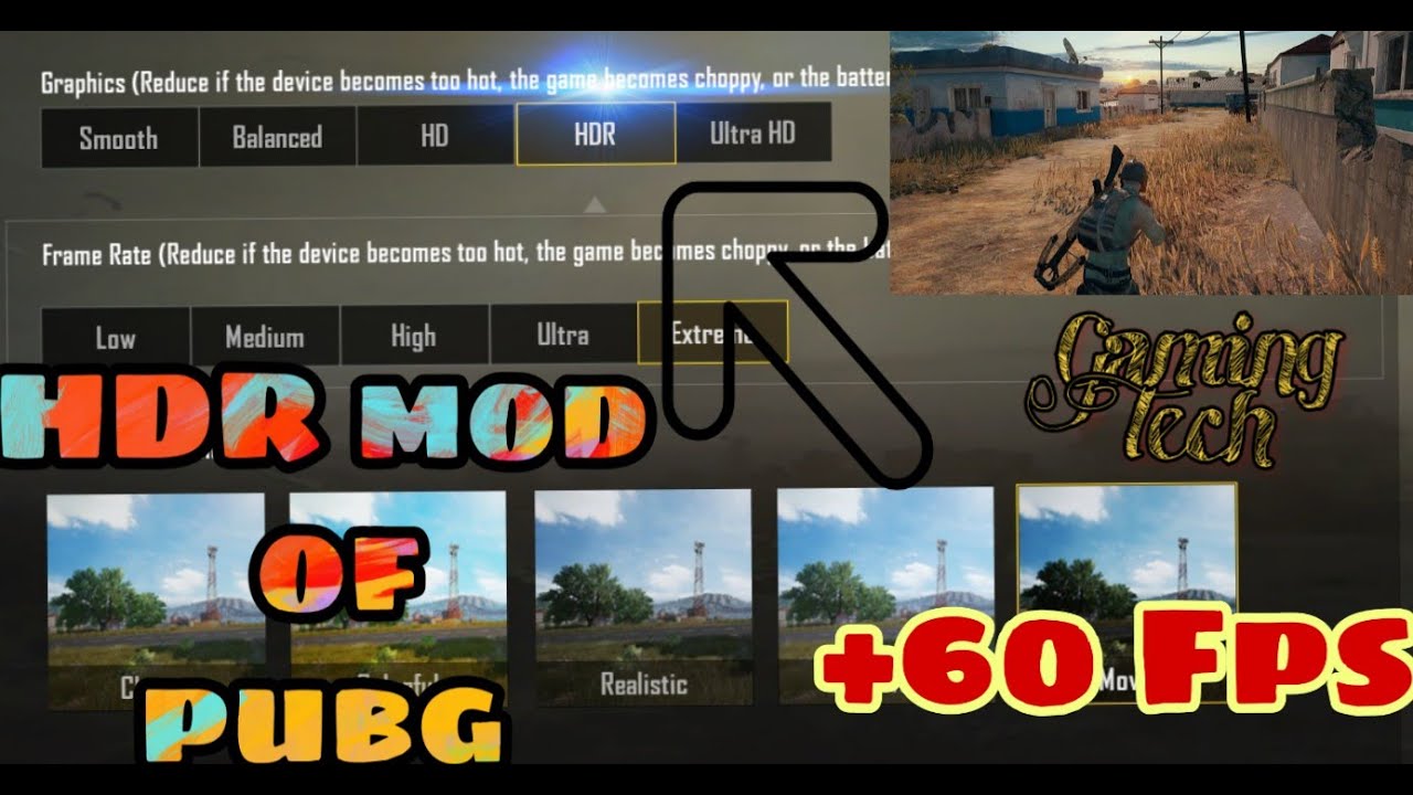 How to enable pubg HDR or Ultra Hd mod in any Android phone//pubg ...