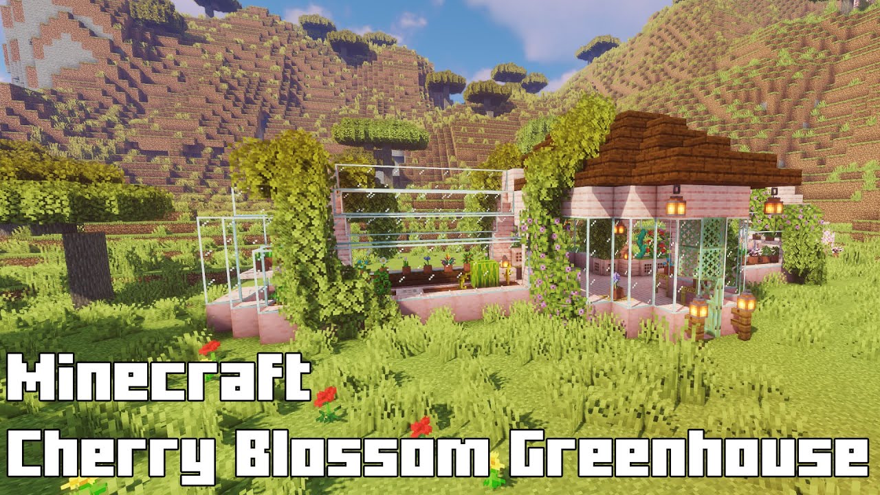 Build a Stunning Cherry Blossom Greenhouse in Minecraft! #minecraft ...