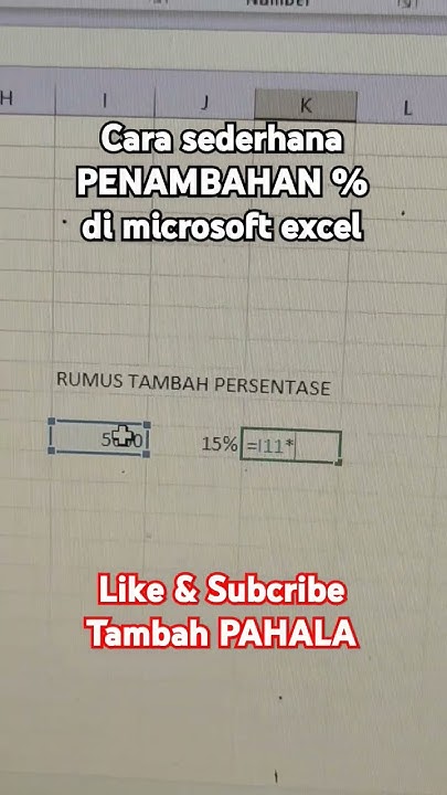 BELAJAR EXCEL PART 1 || penambahan % #samasamabelajar - YouTube