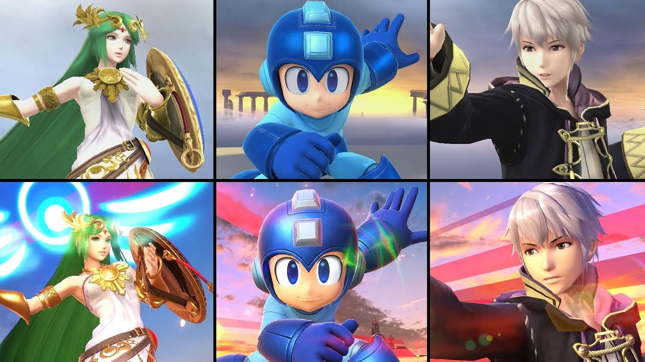 Victory Pose Comparison - Smash 4 Veterans (Sm4sh, Ultimate) - YouTube