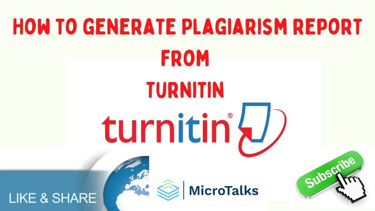 Turnitin Plagiarism report generation easily - YouTube