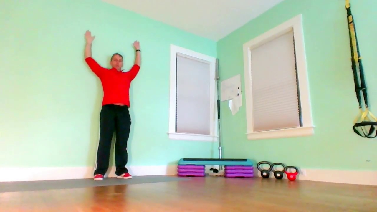 Arms Up the Wall Stretch | Assess Your Shoulder Mobility - YouTube