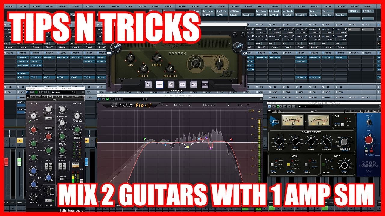 Tips & Tricks : How to mix 2 Guitar DI's with 1 Amp Sim (Tutorial ...