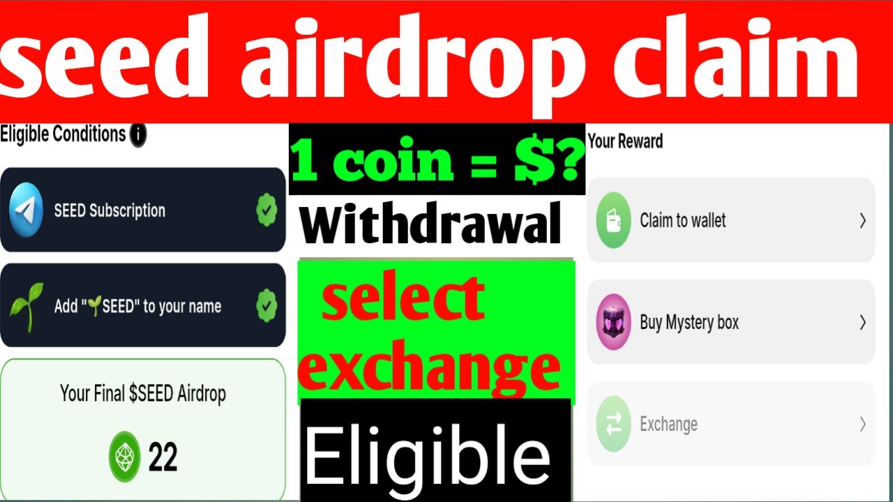 Seed airdrop claim | Seed token price | Seed new update | Seed exchange ...