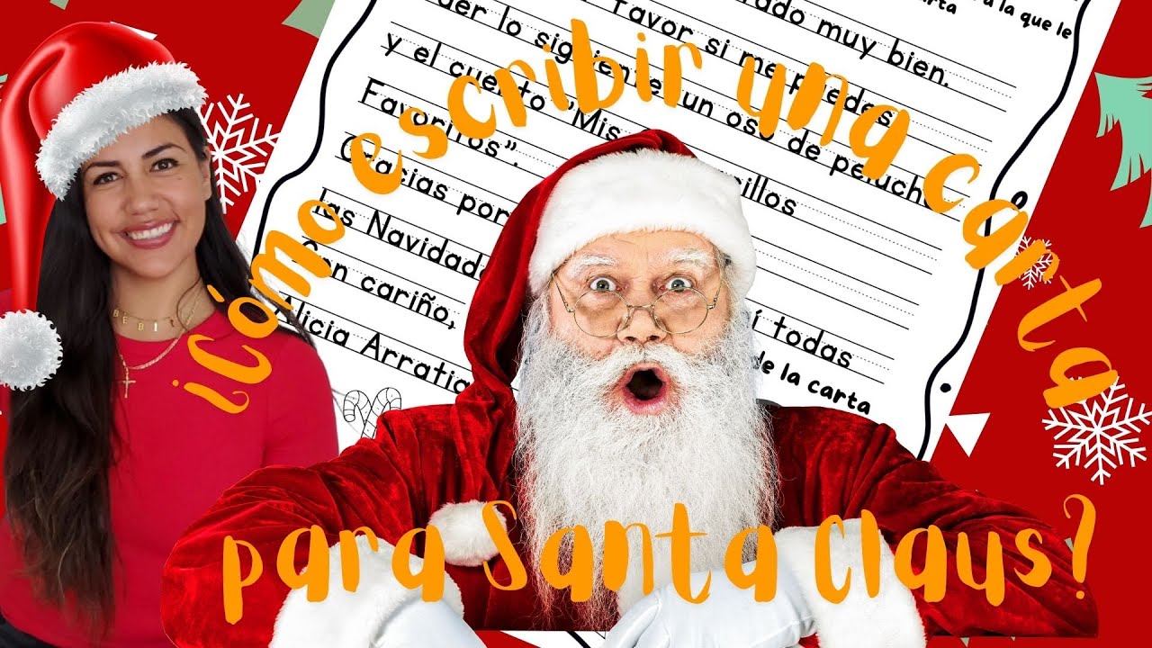 ¿Cómo hacer una carta para Santa Claus? Con partes de la carta - YouTube