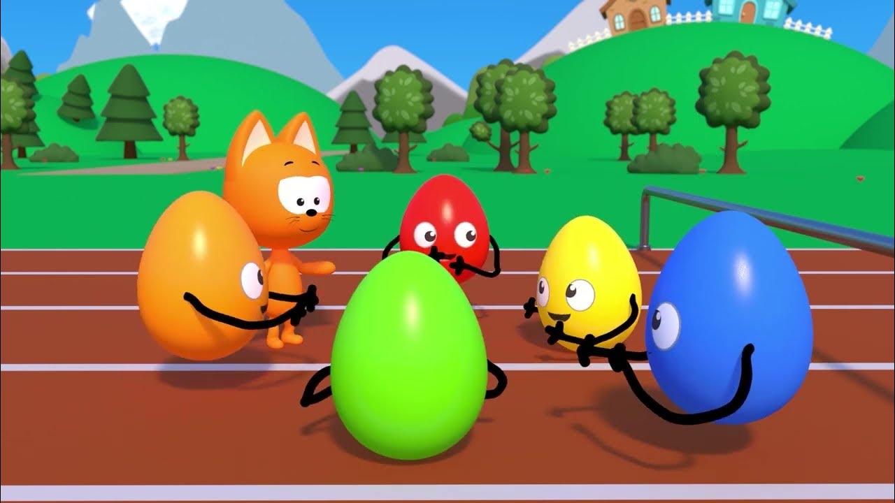 Игры Котэ - Яйца и полоса препятствий - Мультики для детей - YouTube