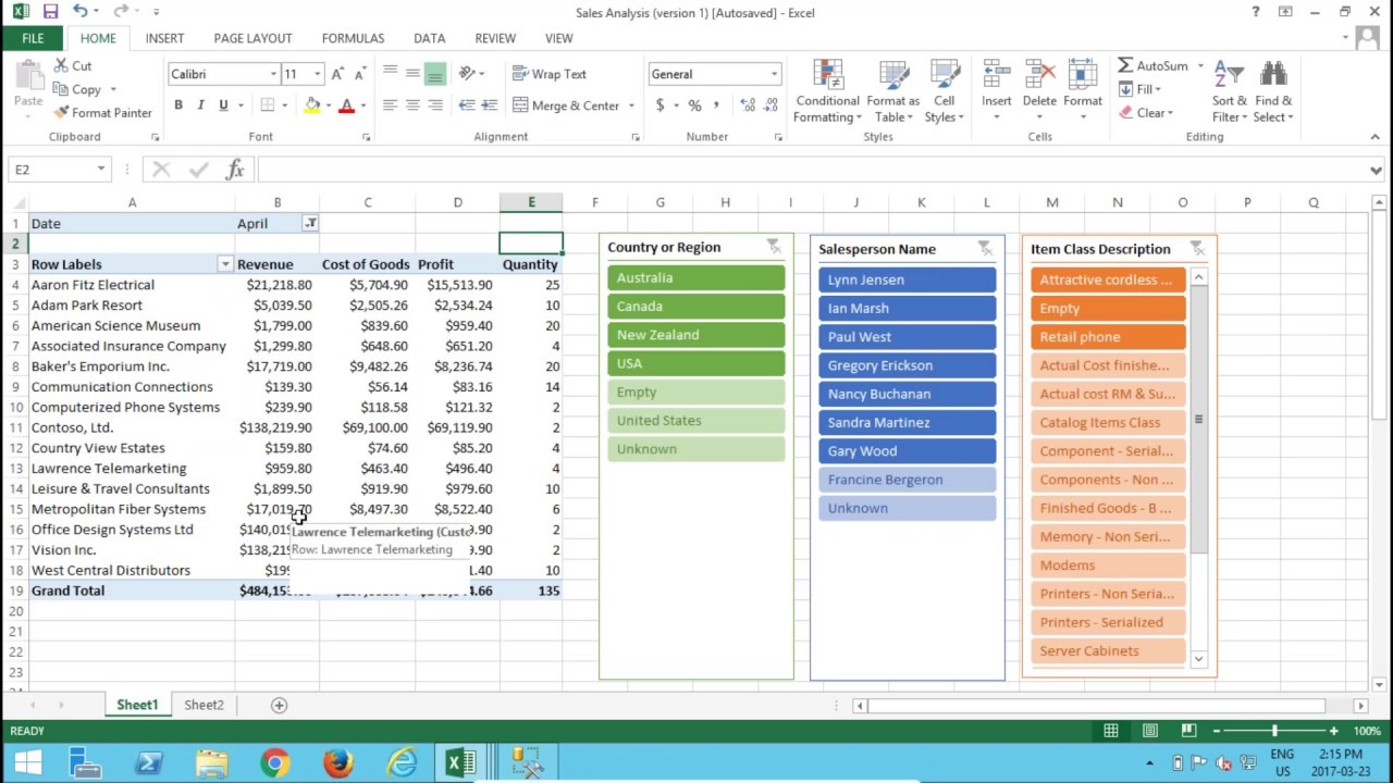 Sales Analysis in GP featuring Analysis Cubes - YouTube