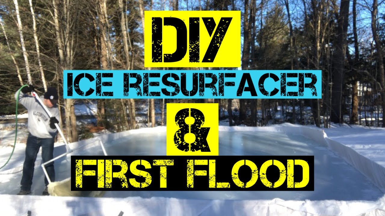 DIY ice resurfacer & first flood//Backyard rink ( Part 5 ) - YouTube