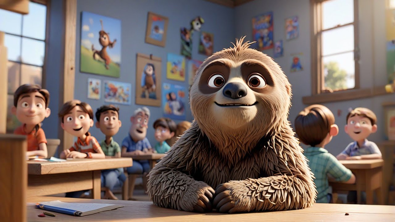 A Sloth Swung Into My Classroom 🦥🏫 | Funny Story for Kids | Learn ...